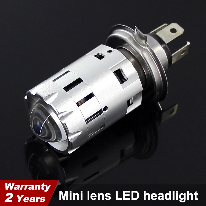 1pcs H4 HS1 HeadLight LED Lens Bulb Hi Lo beam Motorcycle Light Lamp ...