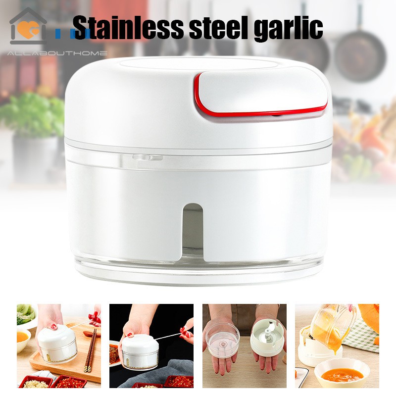 home lifeMini Stainless Steel Pull String Garlic Cutter Manual ...