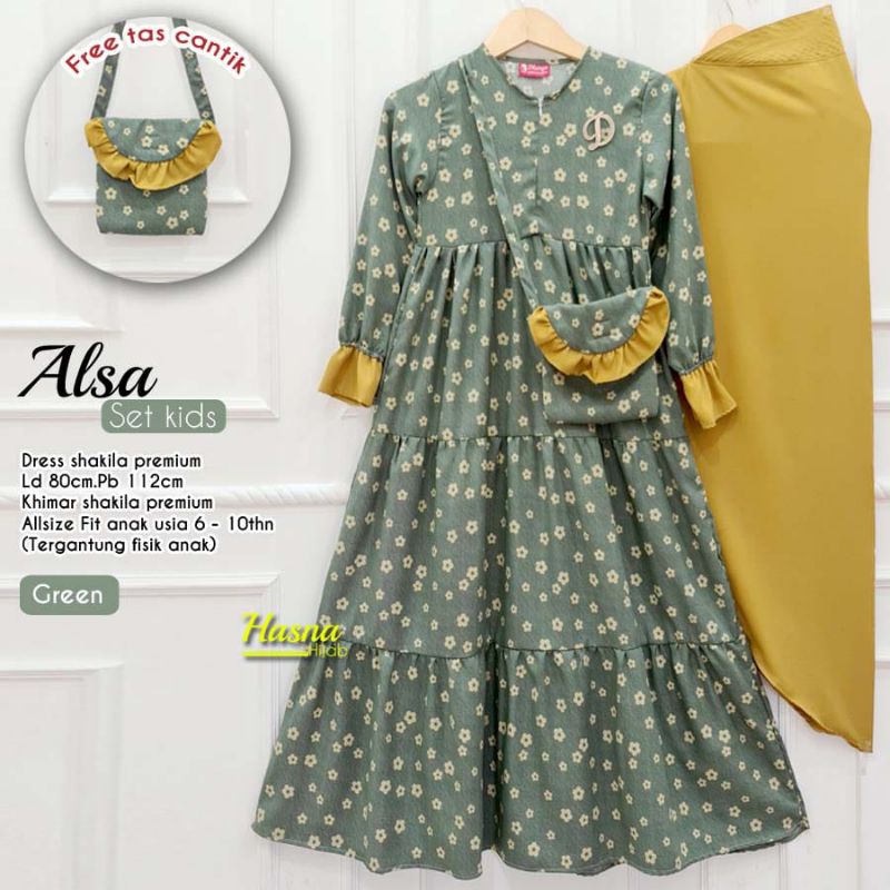 Alsa KIDS HIJAB SET BY HASNA HIJAB | Shopee Philippines