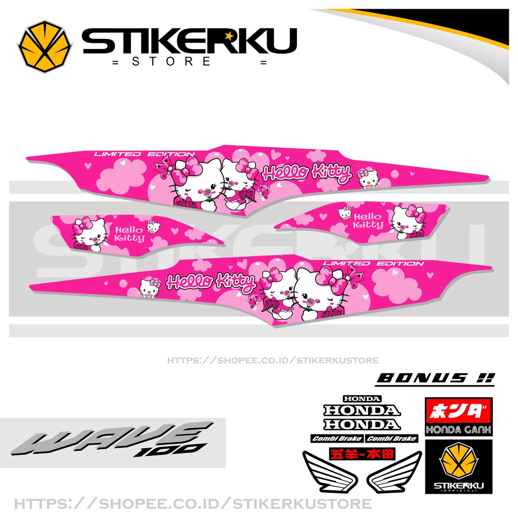 Striping SUPRA FIT NEW/ STOCK DECAL WAVE 100s/STICKER/STICKER WAVE 100 ...