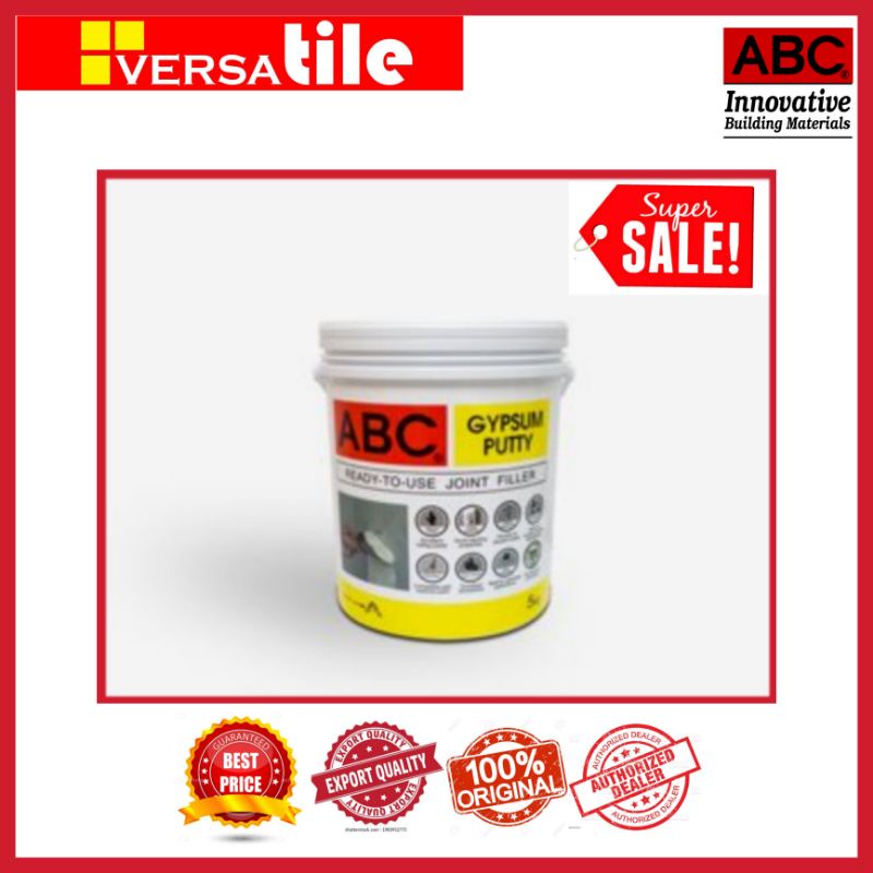 ABC Gypsum Putty 5kg, Ready to use joint filler | Shopee Philippines