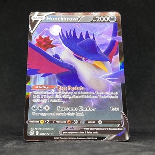 Pokemon TCG Honchkrow V Ultra Rare 088/172 2022 Sword & Shield ...
