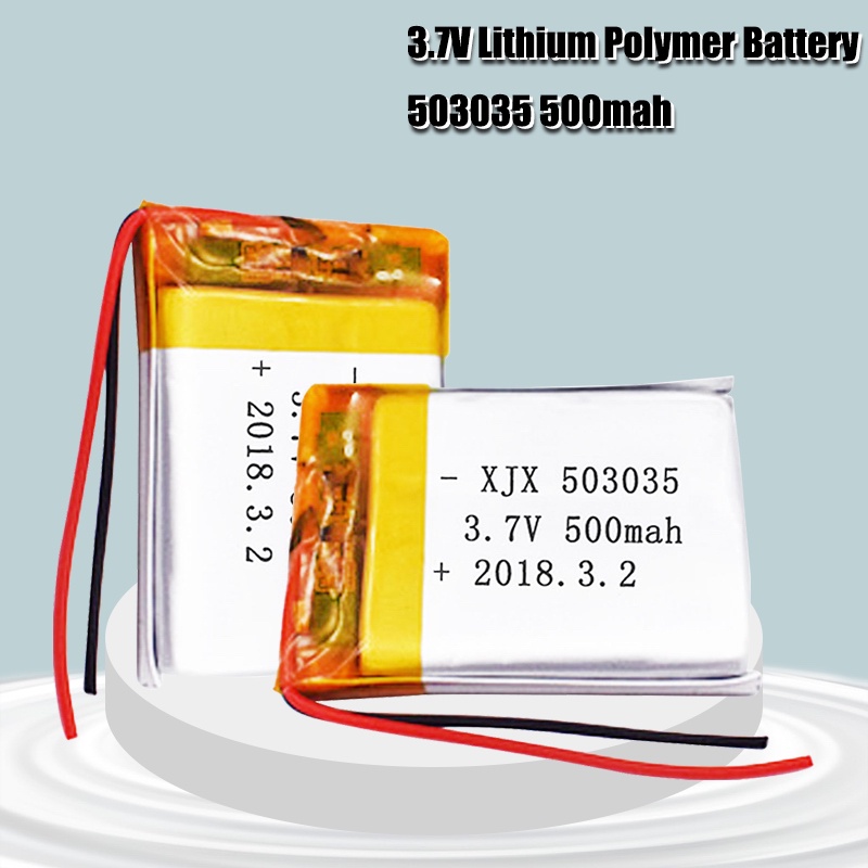 503035 3.7V 500mAh Lithium Polymer Battery 3.7V Volt Li po ion Lipo ...