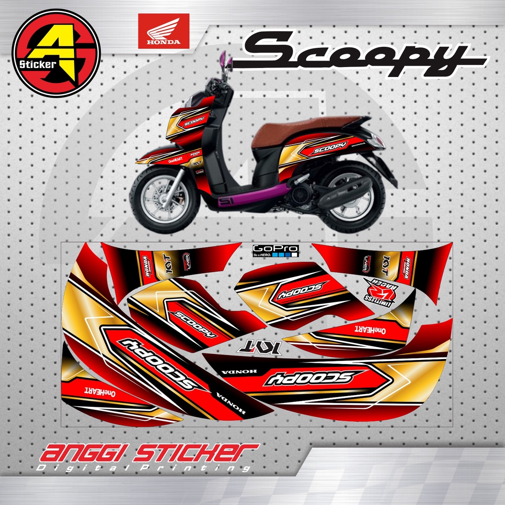 HONDA SCOOPY MOTORCYCLE STICKER STRIPING / HONDA SCOOPY MOTORCYCLE ...