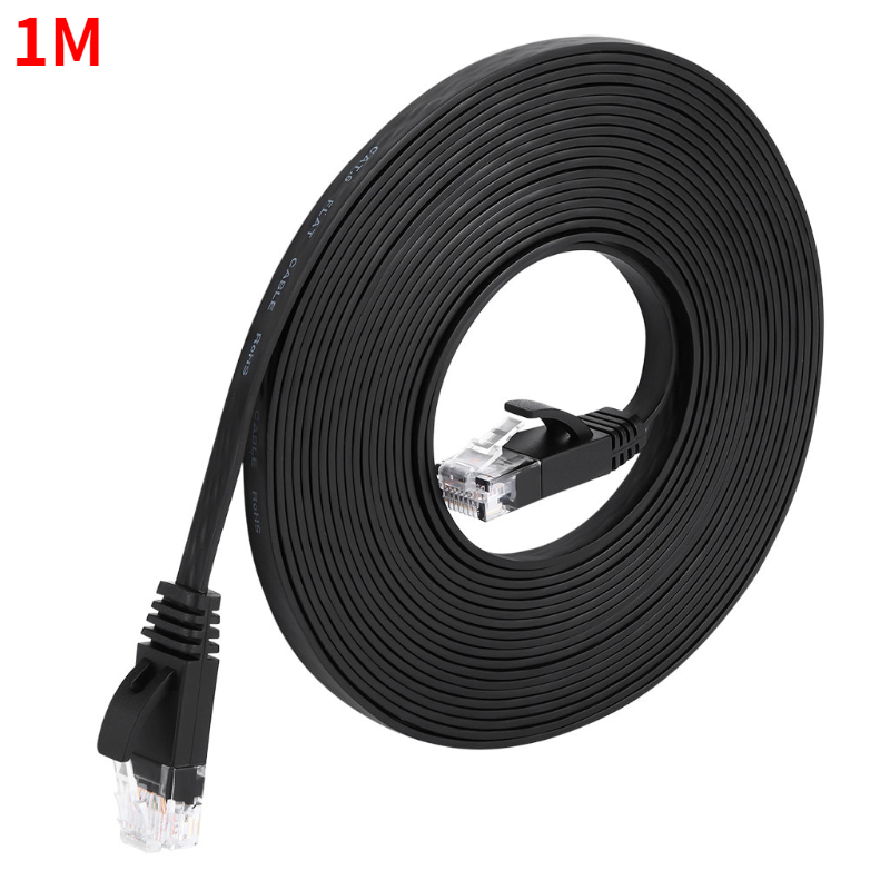 1M 2M 5M Flat Cat 6E RJ45 Ethernet Cable LAN Cable | Shopee Philippines