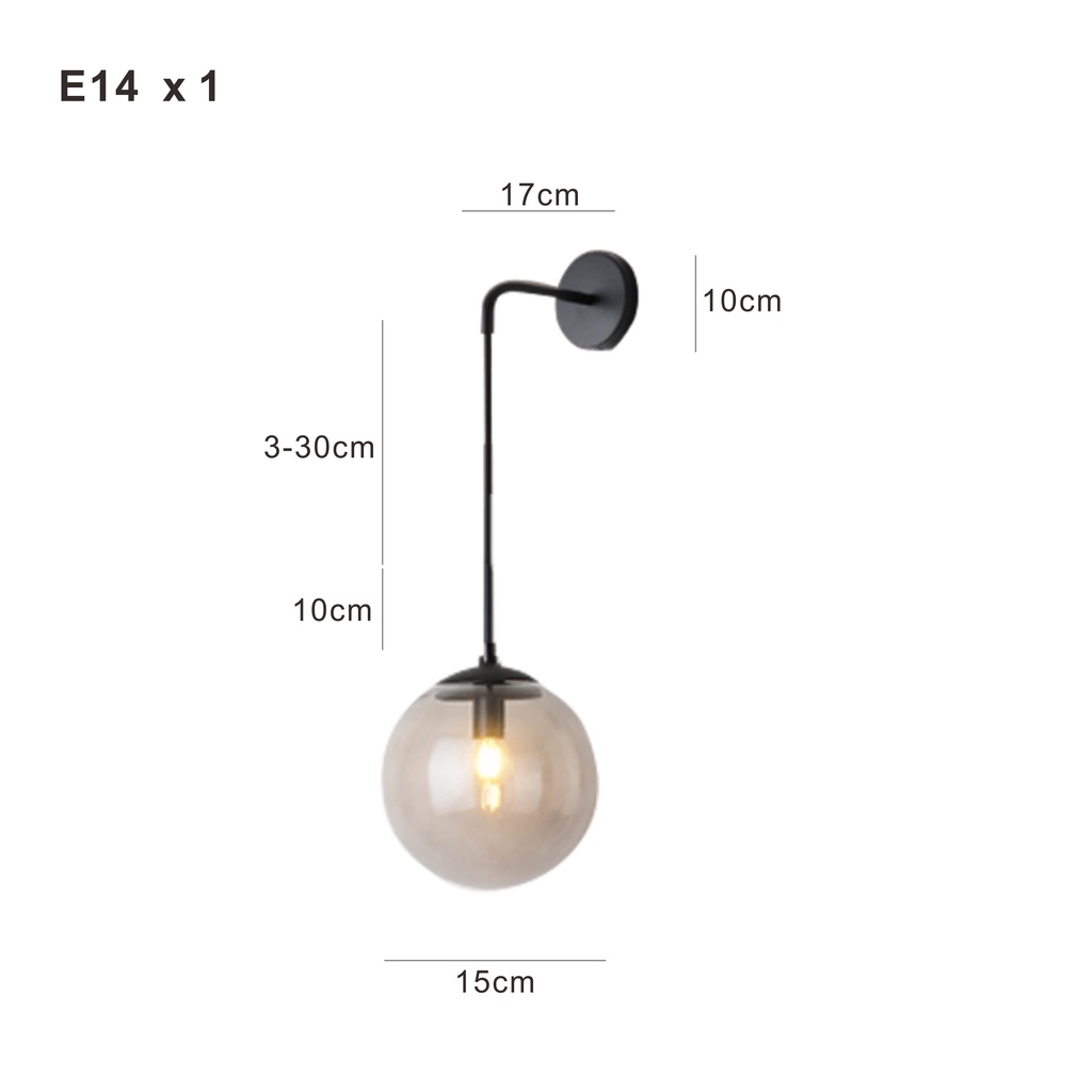 Nordic Post-modern Spherical Glass Wall Lamp Simple Designer ...
