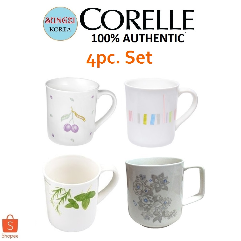 CORELLE Coordinates Mug 350ml 4 Piece Set | Shopee Philippines