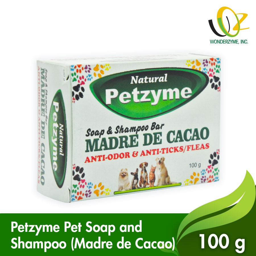 PETZYME Pet Soap & Shampoo Bar 100 grams (Madre De Cacao) | Shopee ...