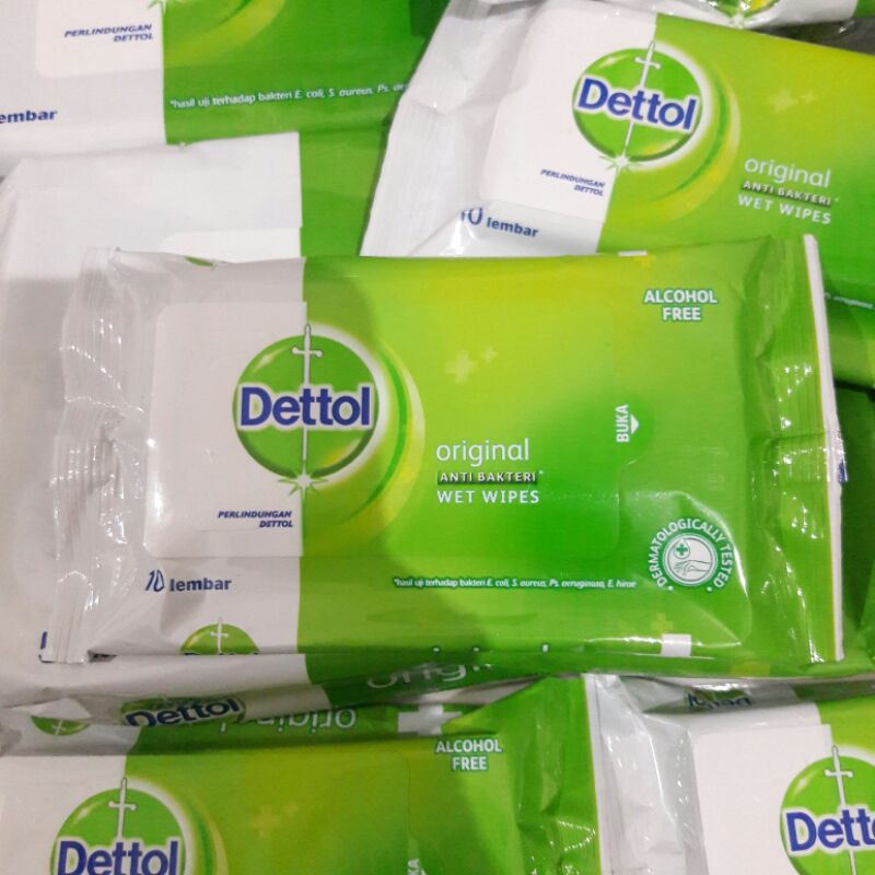 Dettol Original Antibacterial Wet Wipes 10s Wet Tissue | Shopee Philippines