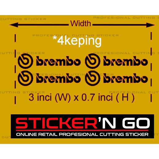 STICKER CUTTING CUSTOM BREMBO BRAKE PAD DESIGN | Shopee Philippines