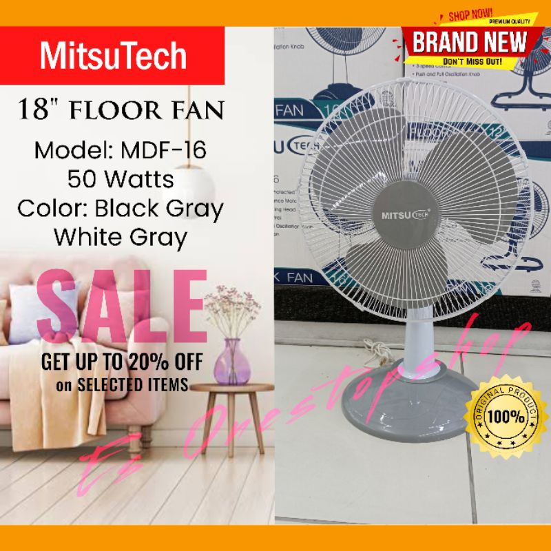 MitsuTech MDF - 16 Desk Fan | Shopee Philippines