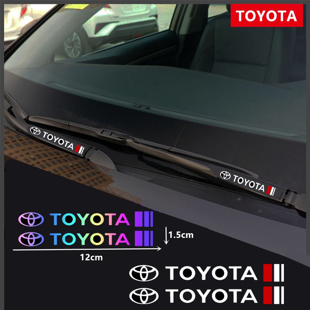 2Pcs Toyota Wiper Stickers Front and Rear Windshield Decals 2Pcs For ...
