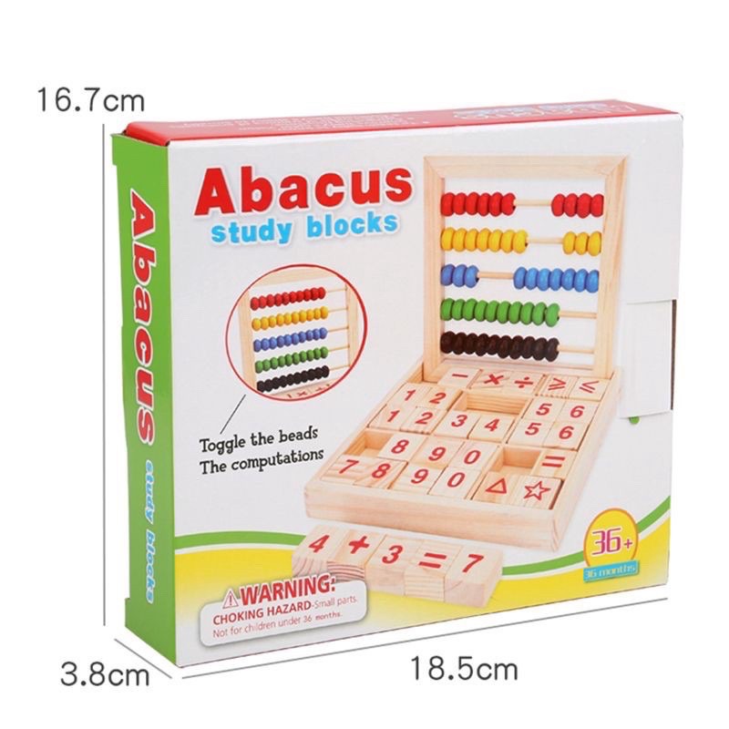 Woode Abacus Study blocks toggle the beads the computation toys ...
