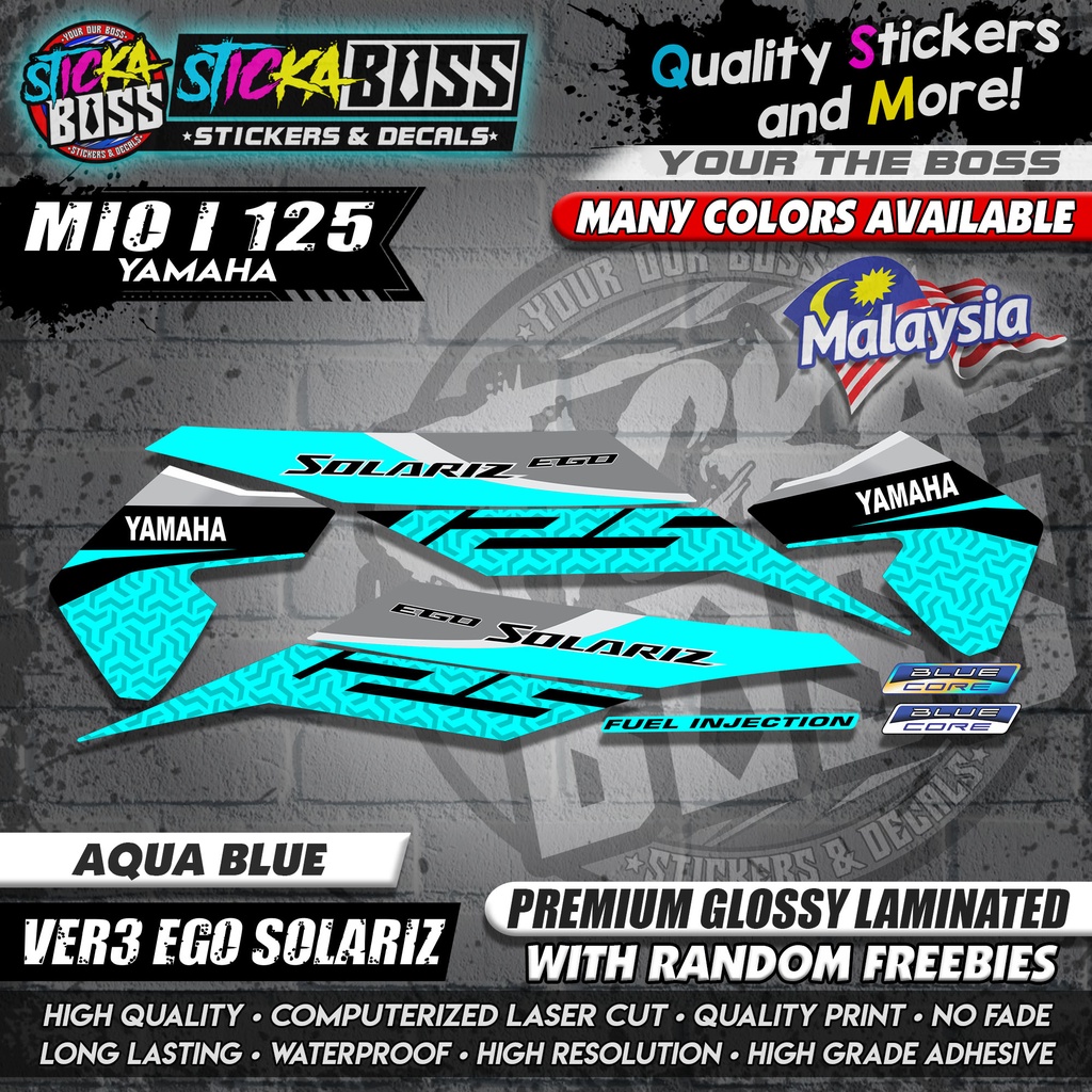 Mio i 125 Malaysian Decals ( Ver3 Ego Solariz )【WITH FREEBIES】Malaysia ...