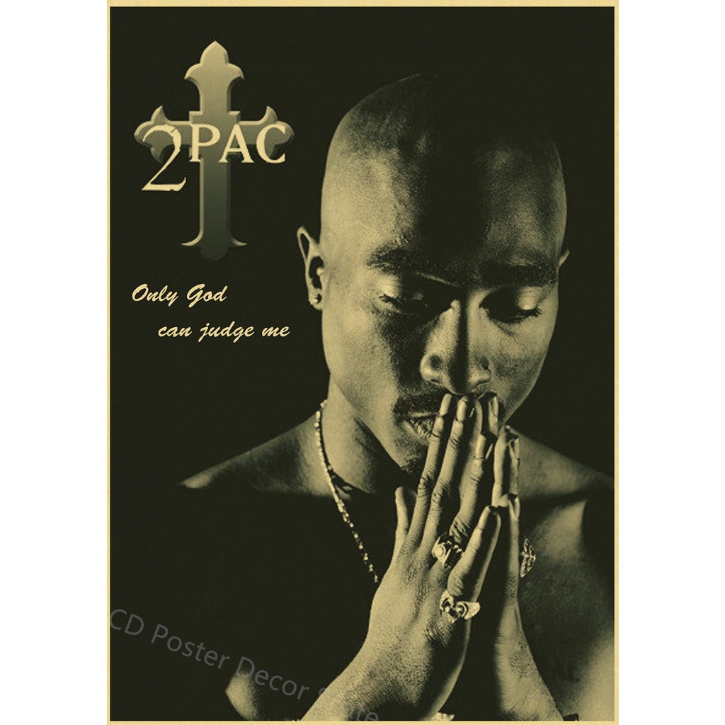 Hip Hop Singer Tupac Retro Poster Kraft Paper 2PAC Prints Posters ...