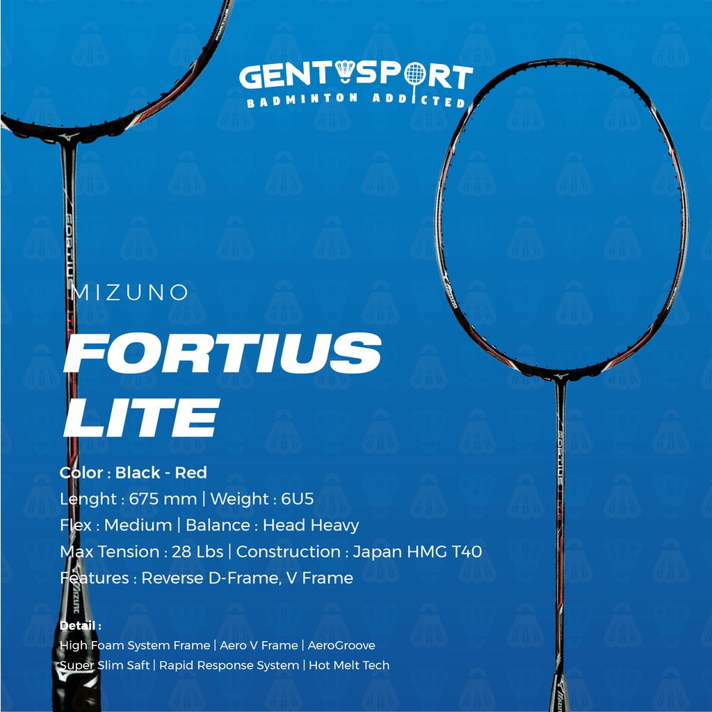 Mizuno Fortius Lite Original Badminton Racket Free Bag | Shopee Philippines