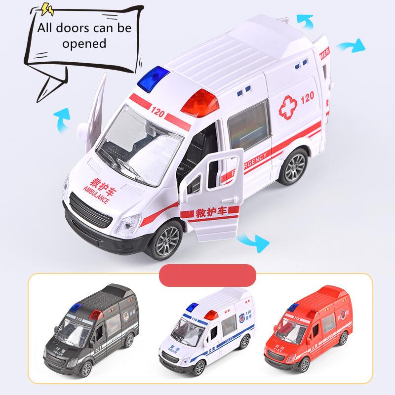 COD Diecast Ambulance Emergency Toy Car Model Open Door Ambulancia ...
