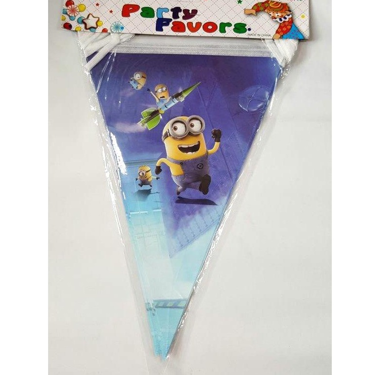 Minions Party Banderitas Triangle Flag Banner Birthday Christening ...