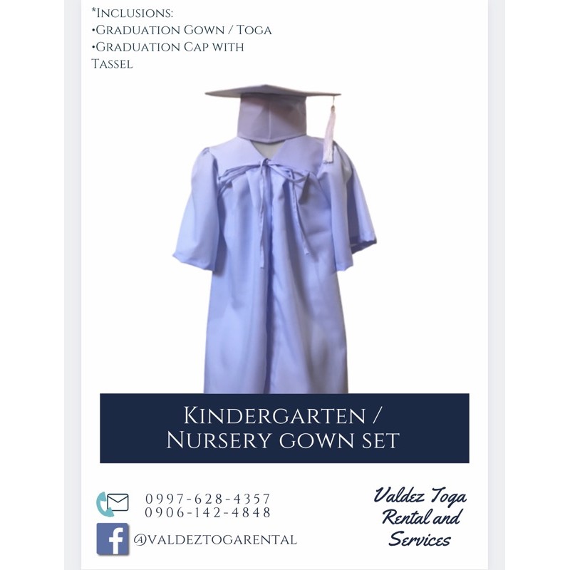 2-in-1 KINDERGARTEN/NURSERY TOGA SET (Premium Quality Katrina Cloth ...