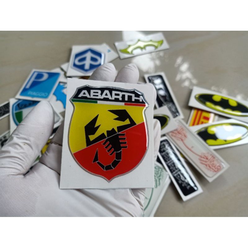 Abarth Logo Embossed Sticker | Shopee Philippines