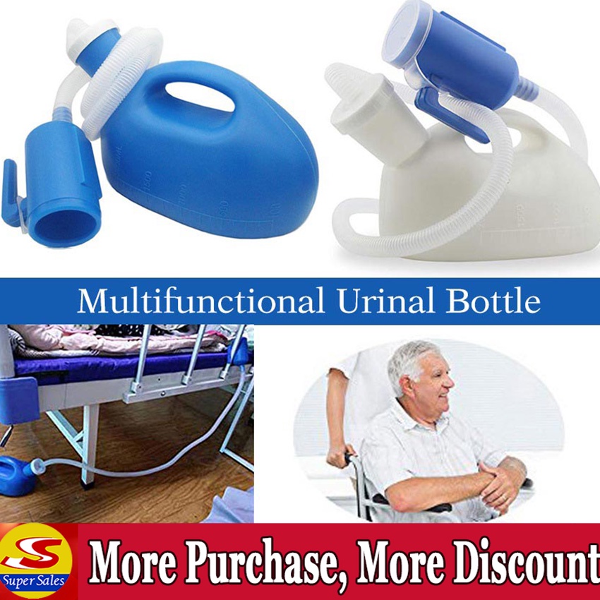 【SuperSales】2000ml Blue Plastic Portable Male & Female Pee Pot Mobile ...