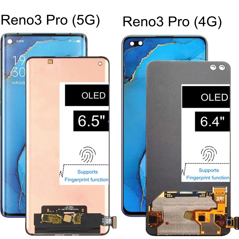 OPPO Reno3 Pro 4G CPH2035 CPH2037/Reno 3Pro 5G CPH2009 OLED LCD Display ...