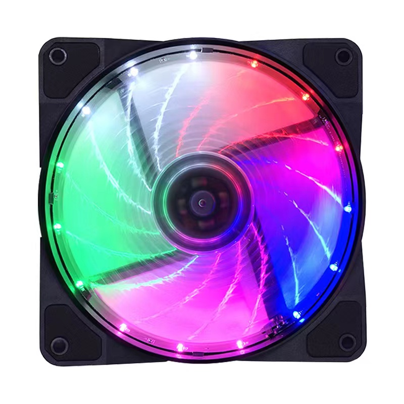 ALLAN DC 12V 0.2A, 120MM RGB LED Fan MULTI-COLOR/RGB For Computer ...