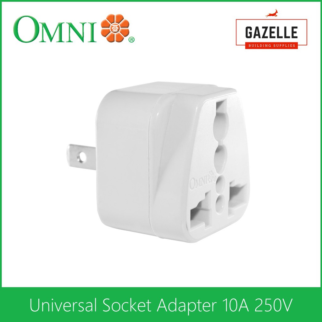 Omni Universal Socket Adapter Plug Outlet Adapter- WUA-002 | Shopee ...