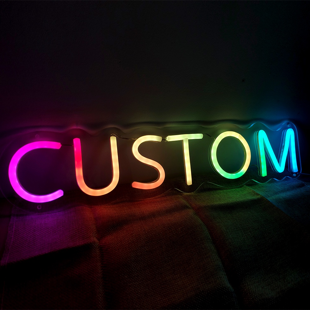 Customized RGB Neon, Wall Neon Decor Happy Birthday, OPEN LED Neon USB ...