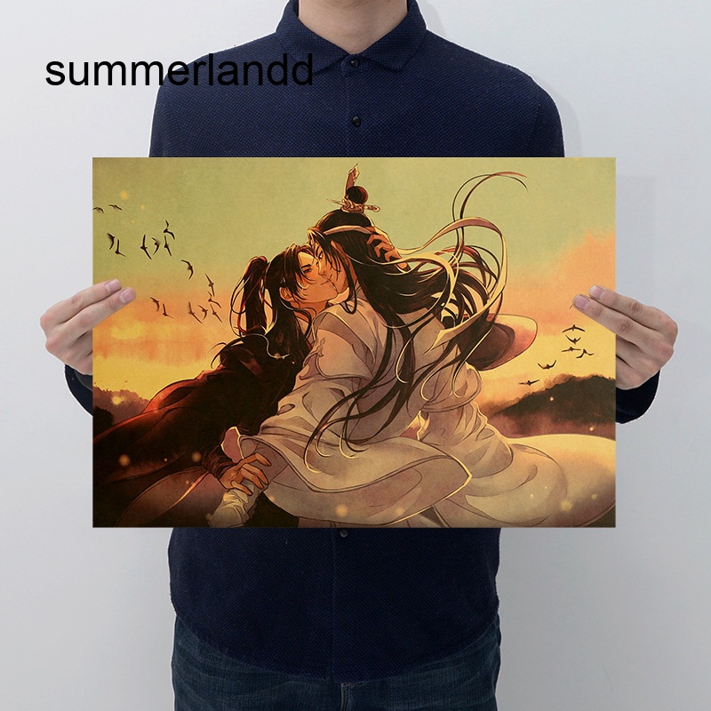 Anime Mo Dao Zu Shi Poster Figure Wall Art Painting Kraft Paper Vintage ...