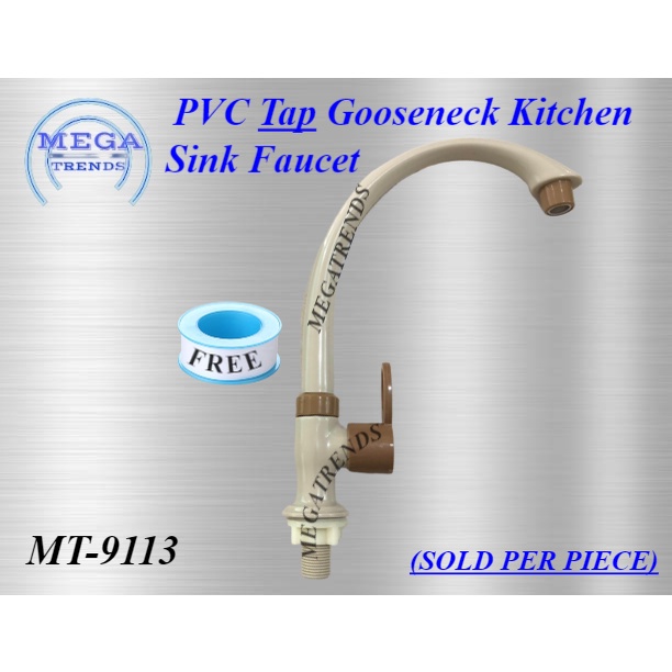MT-9113 1pcs PVC Tap Gooseneck Kitchen Sink Faucet | Shopee Philippines