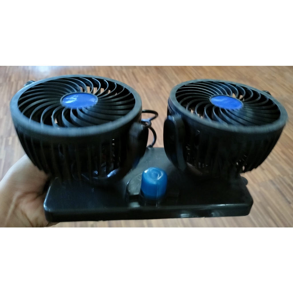 Double-headed Car Vehicle Fan (100% pure copper motor) | Shopee Philippines