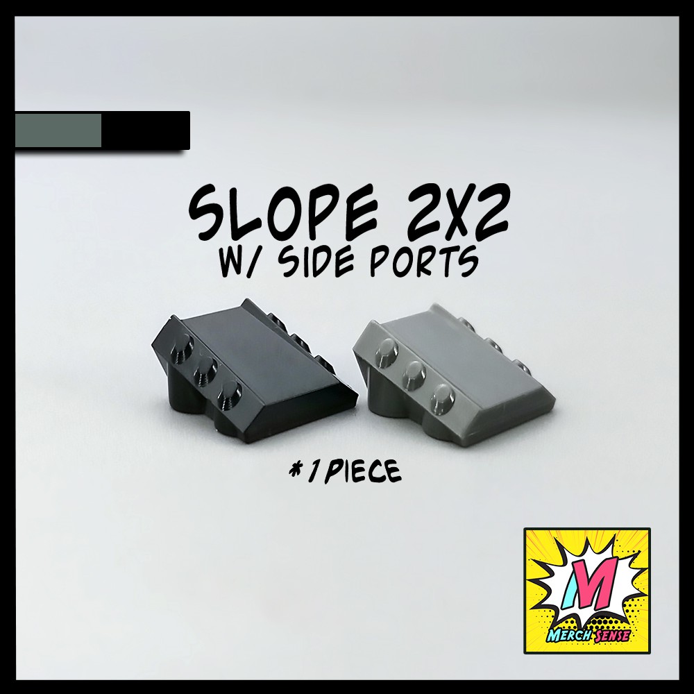 Slope 2x2 w/ Side Ports Brick Building Toy Parts | Shopee Philippines