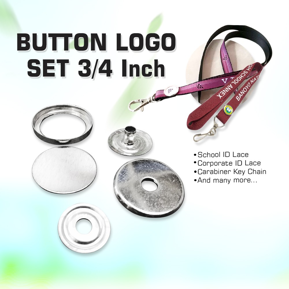 (100pcs) ID Button Logo Set For ID Lace Making (3/4inch & 1/2inch ...