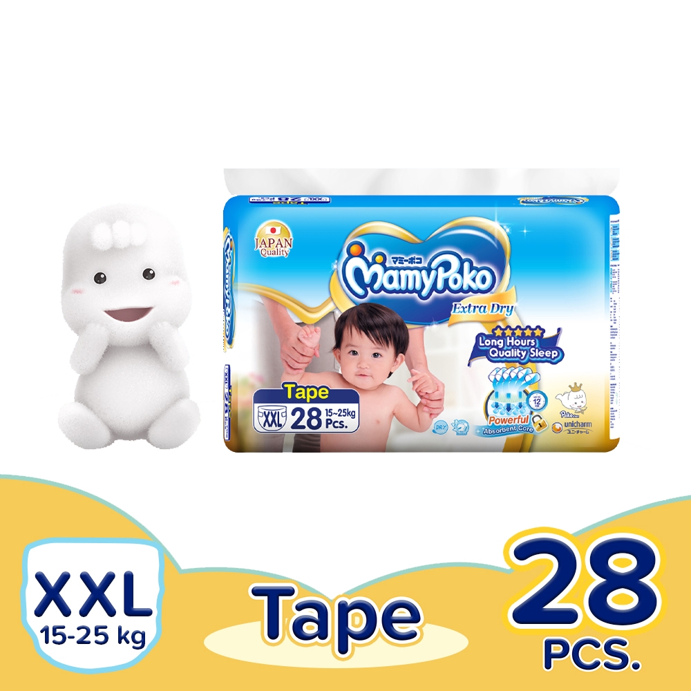 [FREE SHIPPING DIAPER SALE] MamyPoko Extra Dry Baby Diaper Tape XXL (28 ...