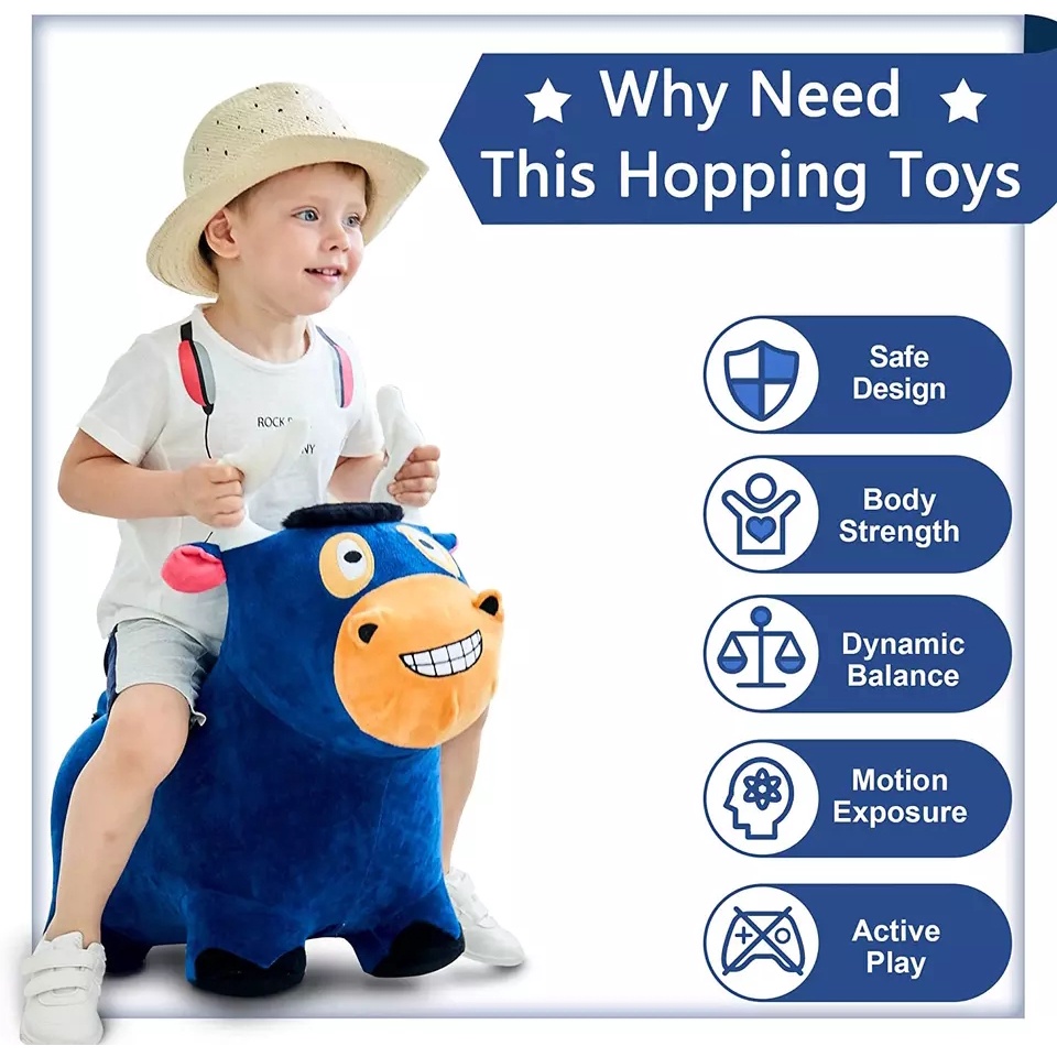 COD Bouncy Donkey Animal Kiddie Inflatable Toys Jumping Horse | Shopee ...