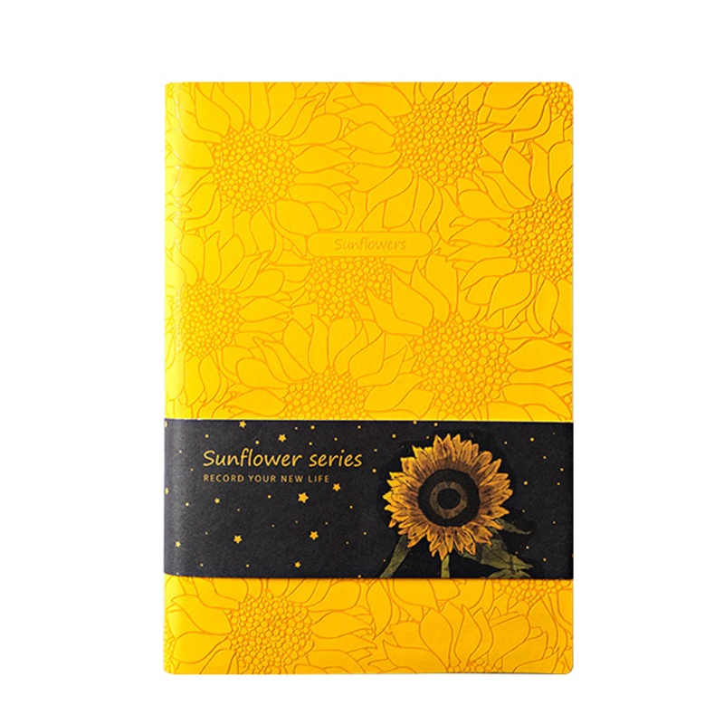 PU Leather Sunflower Notebook A5 Schedule Book Diary Weekly Planner ...