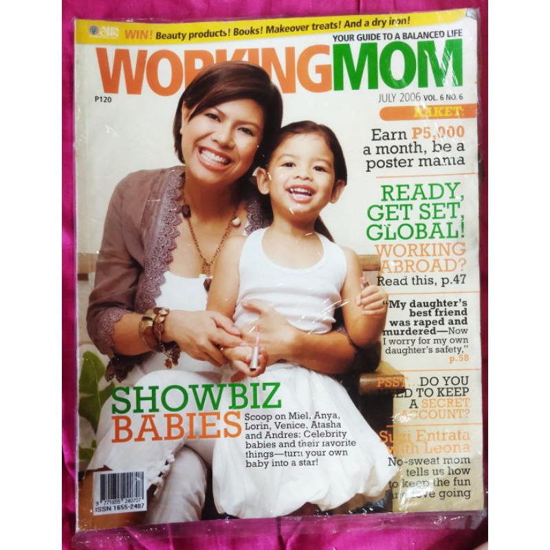 Kalibruhan: WORKING MOM MAGAZINE: SUZI ENTRATA (JULY 2006) | Shopee ...