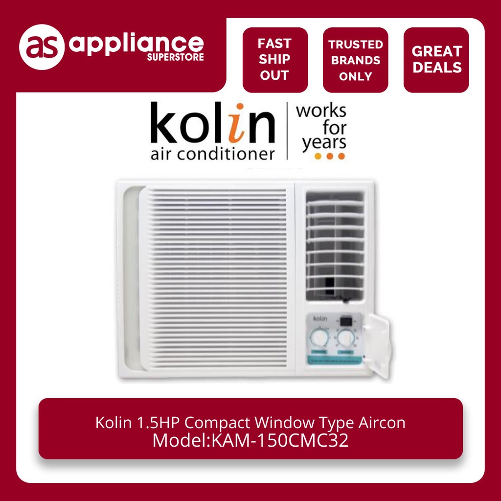 Kolin 1.5HP Compact Window Type Aircon KAM-150CMC32 | Shopee Philippines