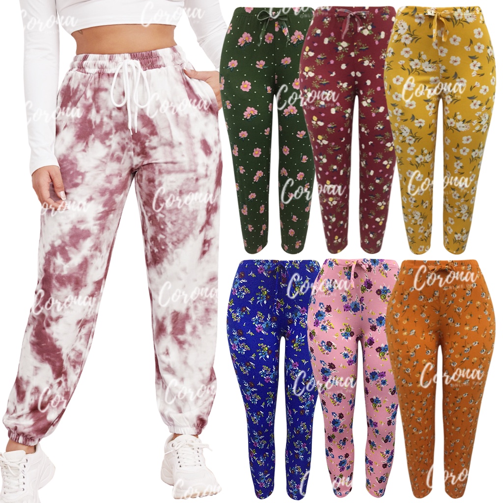 Swagger Pants / Square Pants Jogger for Women Printed Long Cotton ...