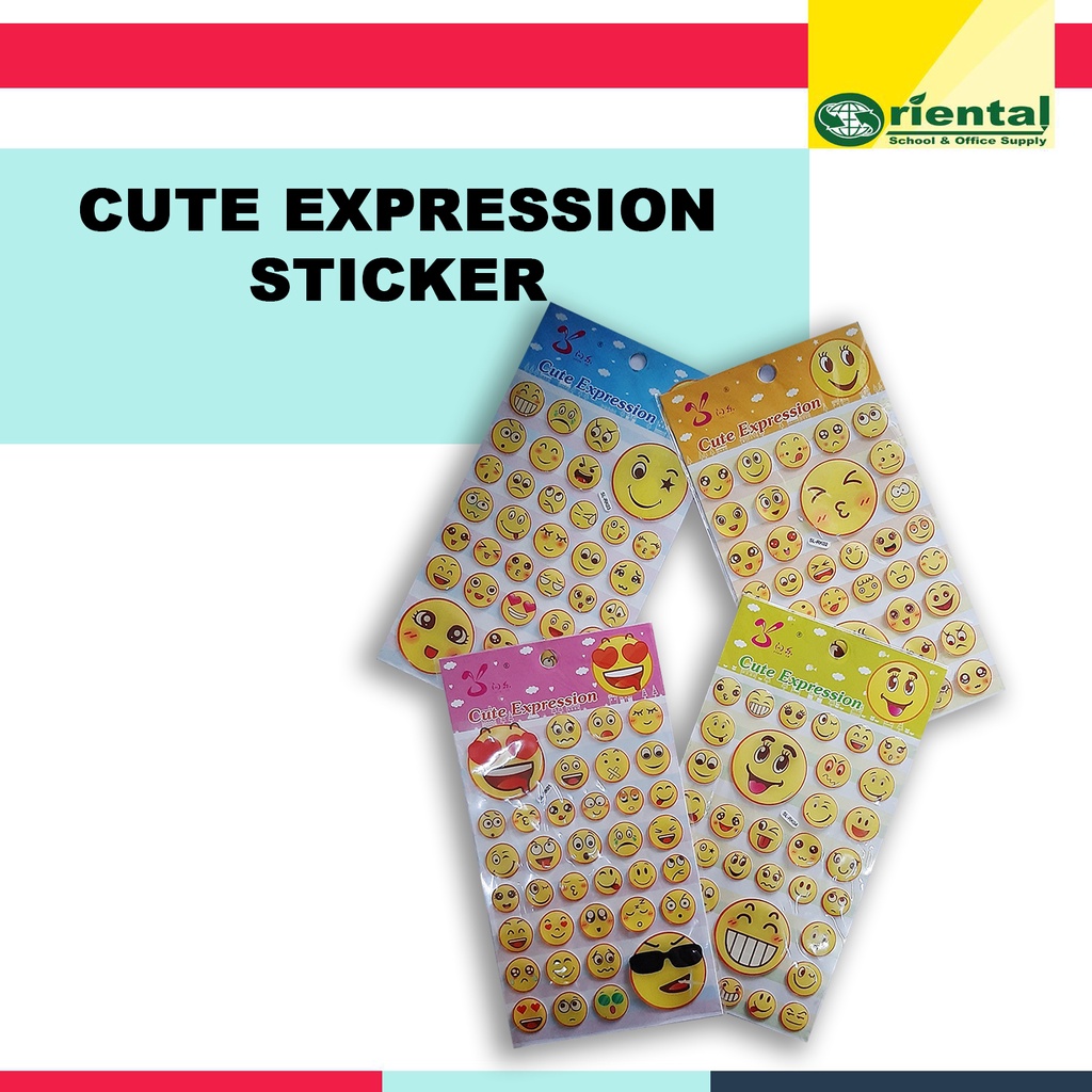 Cute Expression Stickers - 30 pcs plus Emoji Smiley Sticker - Arts and ...
