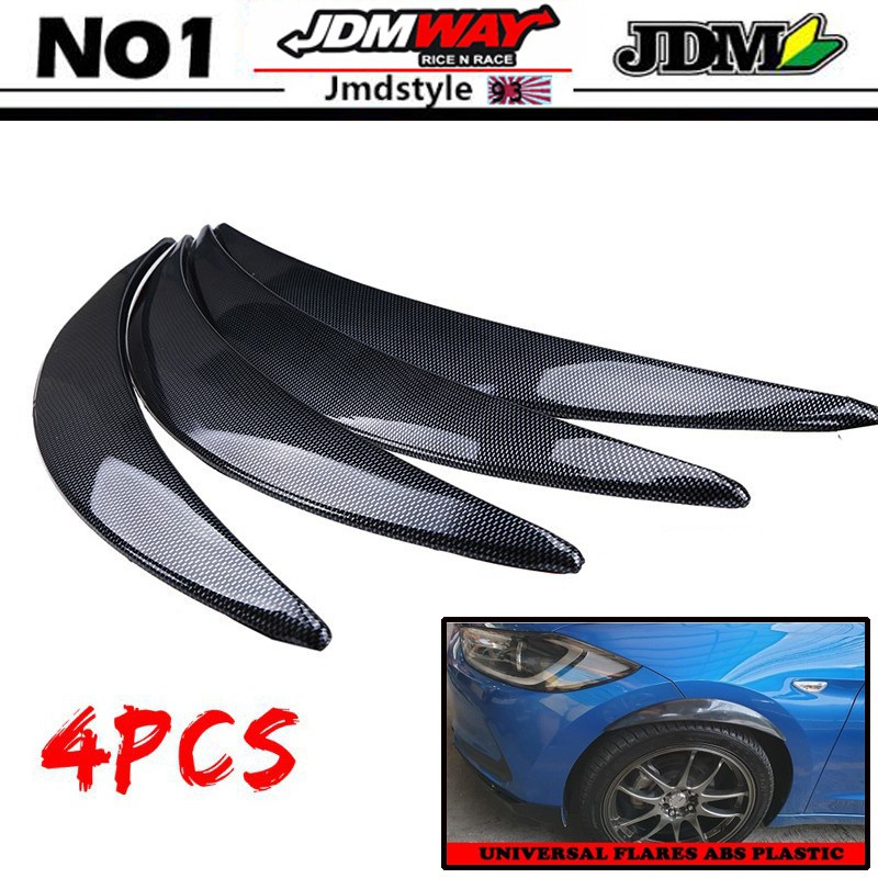 4Pcs/Set Universal Carbon Fiber Flexible Car SUV Off-road Fender Flare ...