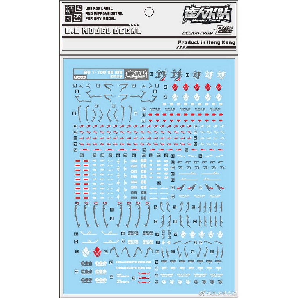 UC63 8818 Barbatos MG Water Slide Decal From D.L. | Shopee Philippines