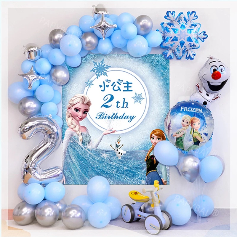 70pcs/set Disney Frozen Queen Balloons Set Elsa Anna Princess Number ...