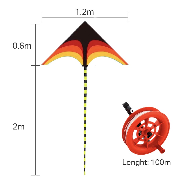 Long Tail Rainbow Kite With Kite String 100M Outdoor Beach Exercise 1 ...