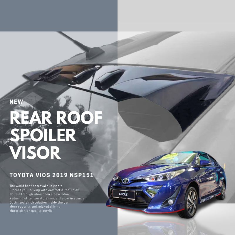 Toyota Vios 2019 To 2023 Toyota Vios NCP151 Rear Sun Roof Visor Rear ...