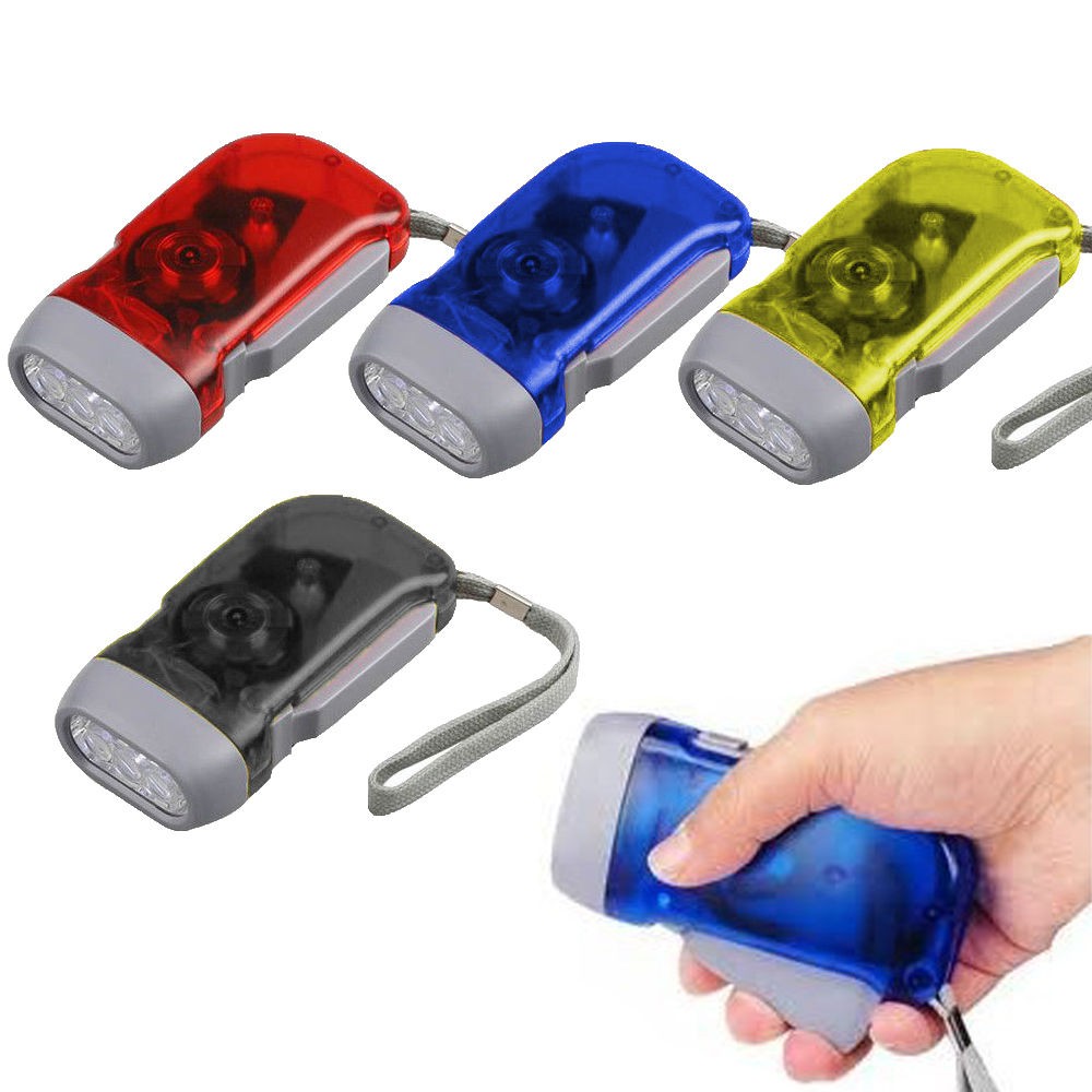 Trendsetter 3 LED Hand Press Crank Flashlight (Blue) | Shopee Philippines