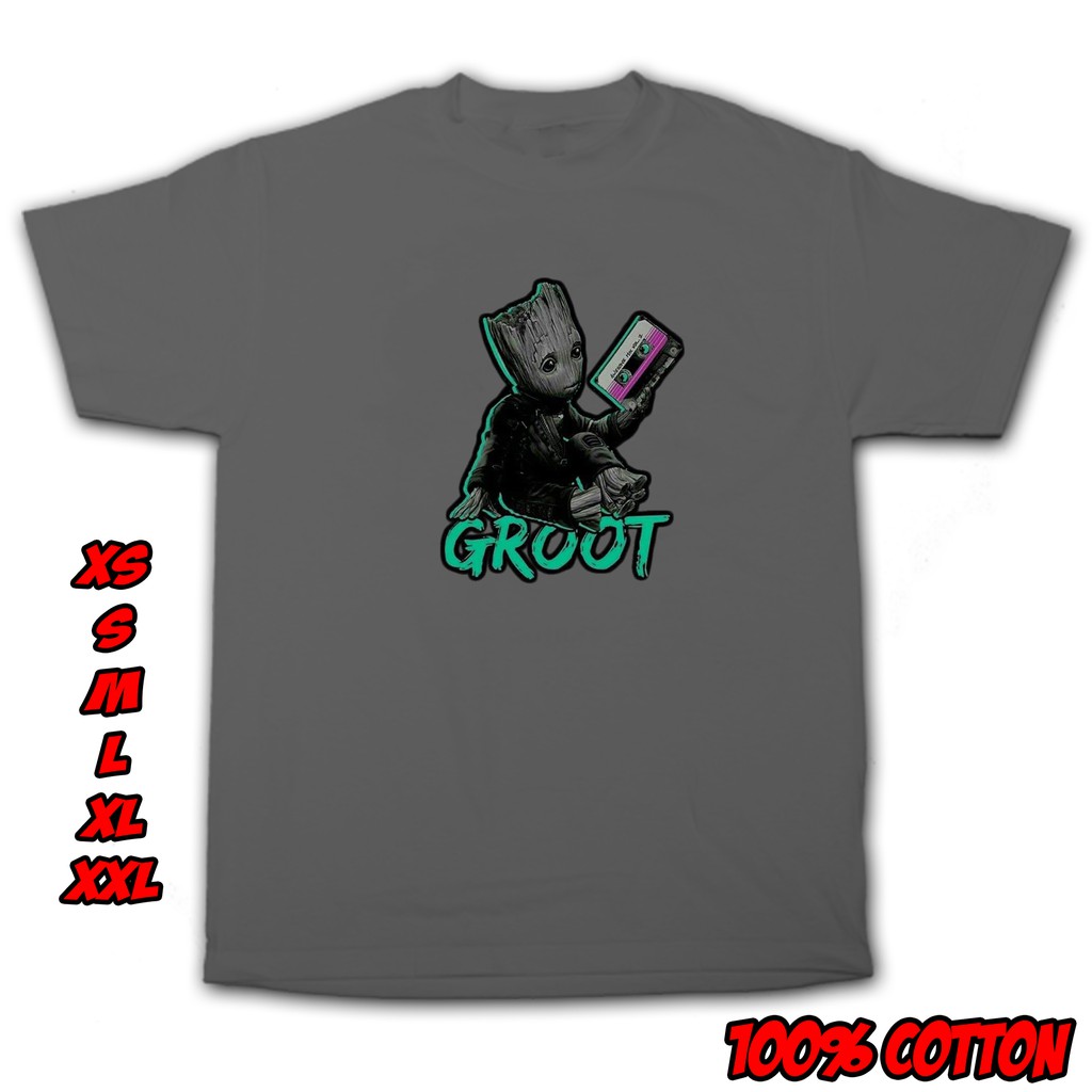 Marvel Avengers I Am Groot Chibi Cute Design Shirt (A9) | Shopee ...
