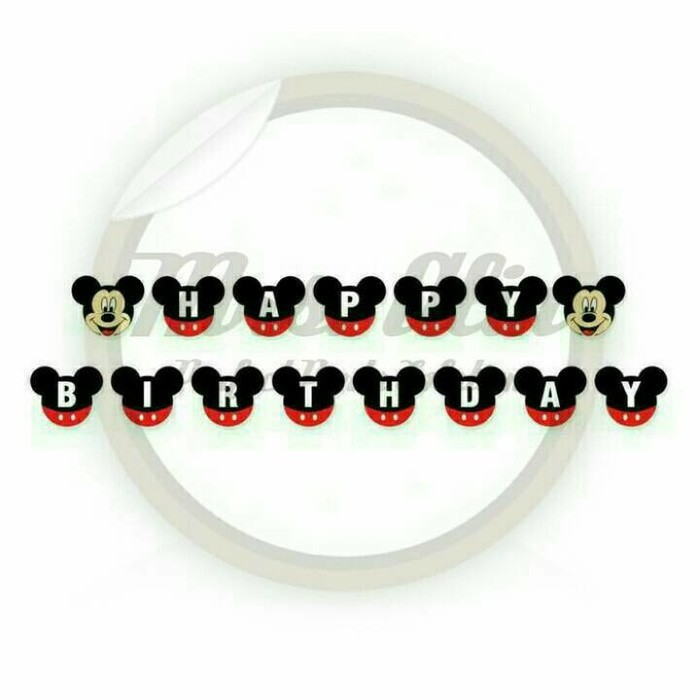 Mickey Head Banner/Birthday Banner/HBD Banner | Shopee Philippines
