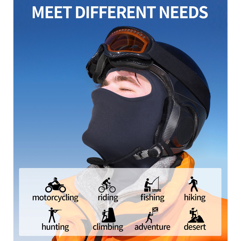 Sun shield Mask for Men Full Face Mask Balaclava Black Masks Covering ...